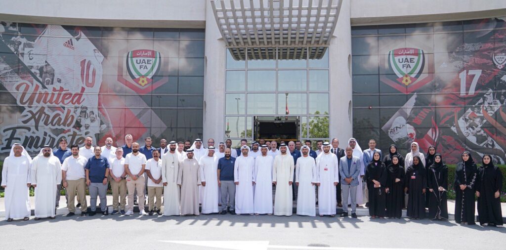 Rashid bin Humaid meets with UAE Football Association Members and ...