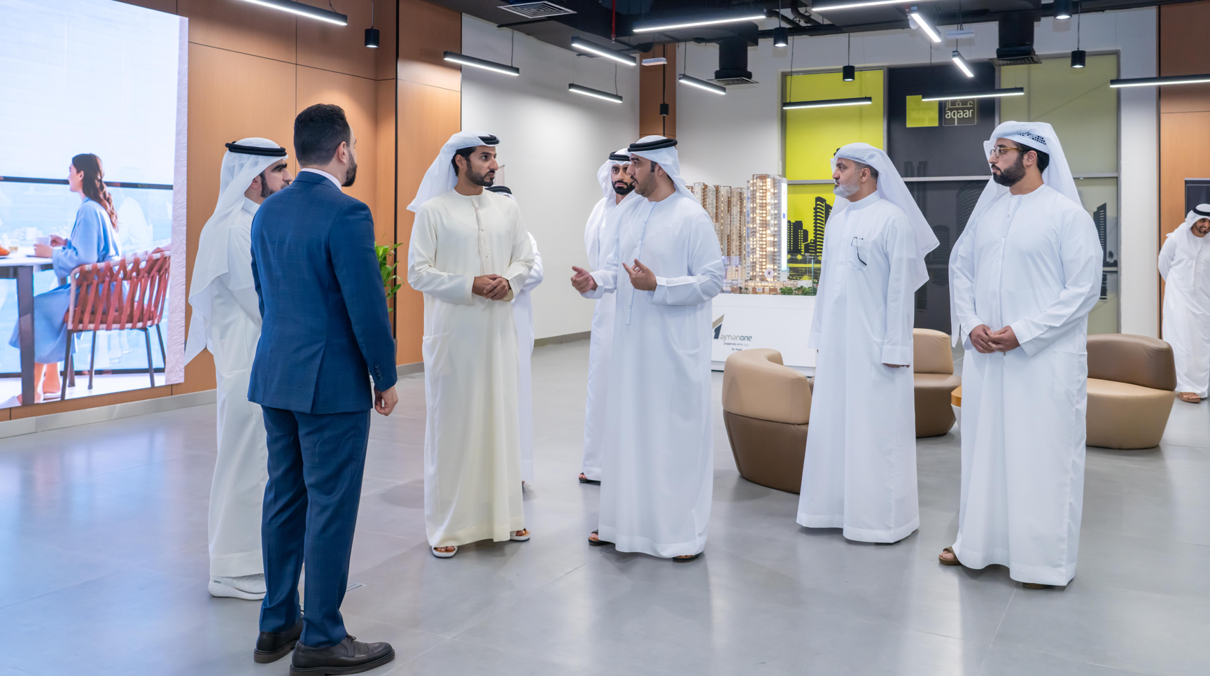 Rashid bin Humaid Opens Aqaar’s New Sales Center at Grand Mall - RRR